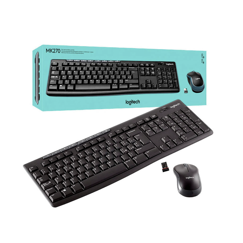 Teclado/Mouse Logitech MK270 920-004432 Negro